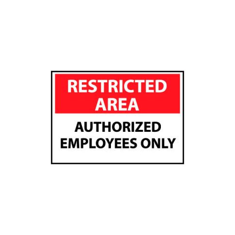 Restricted Area Aluminum - Authorized Employees Only RA4AB