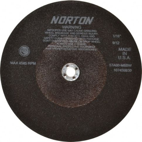 Cut-Off Wheel: 10" Dia, 1/16" Thick, 5/8" Hole, 66253122818