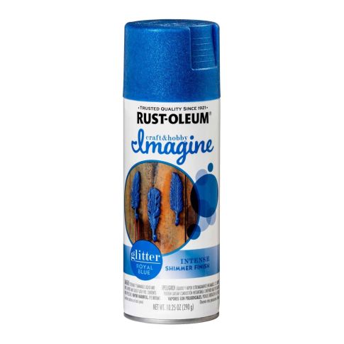 Rust-Oleum Imagine Craft and Hobby Glitter Spray Paint, 10.25 Oz, Royal ...