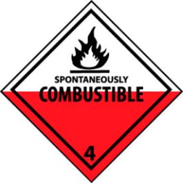 NMC™ Dot Spontaneously Combustible 4 Placard Sign DL48R